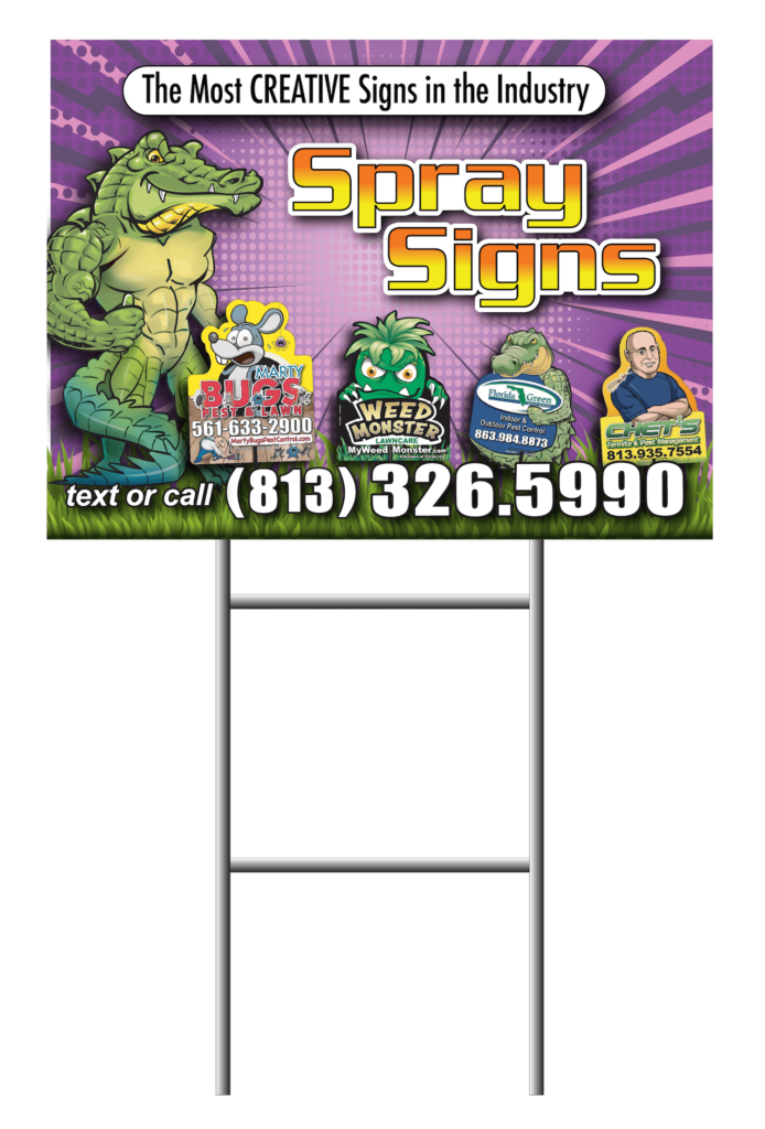 18” x 24” Coroplast Signs | Spray Signs