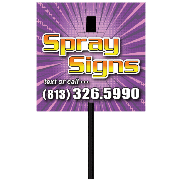 6" x 6" Spray Signs | Spray Signs